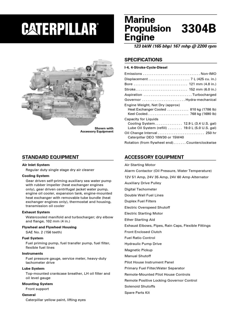 Cat 3304b Dit Propulsion | PDF