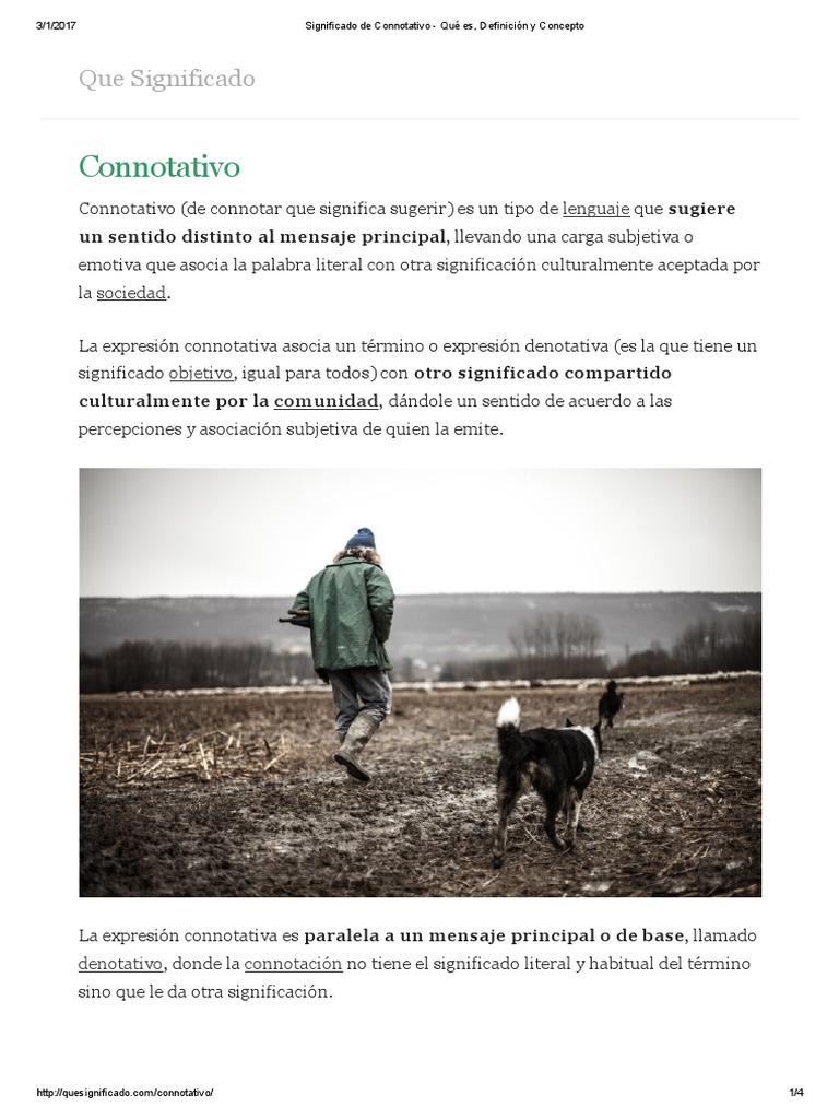 Significado de Connotativo - Qué Es, Definición y Concepto | PDF ...
