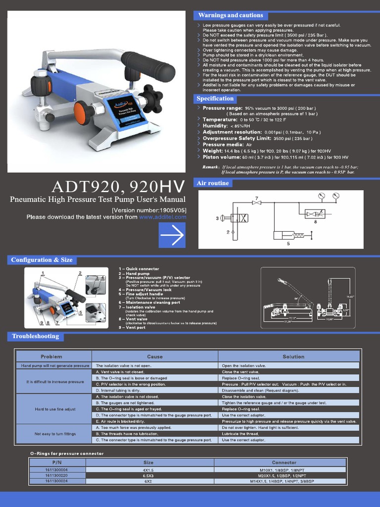 920 User Manual | PDF | Vacuum | Gases
