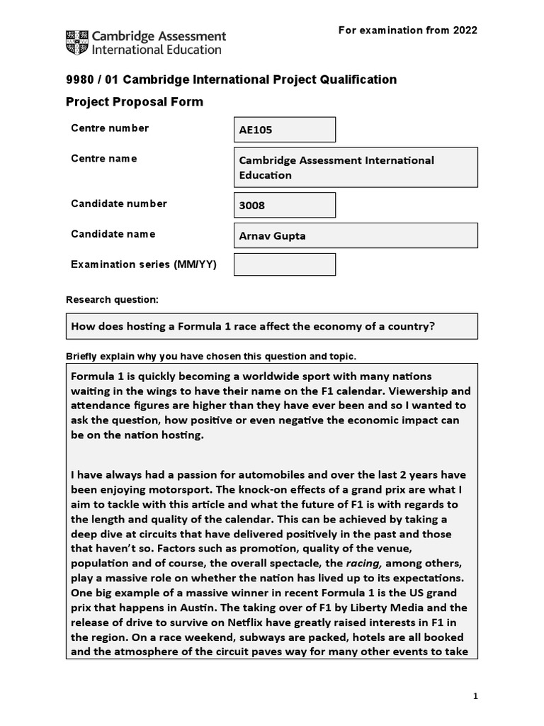 IPQ - Project Proposal | PDF