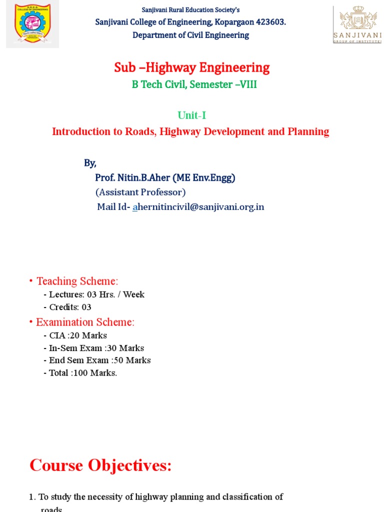Highway Engineering Course Overview | PDF | Road Surface | Controlled ...