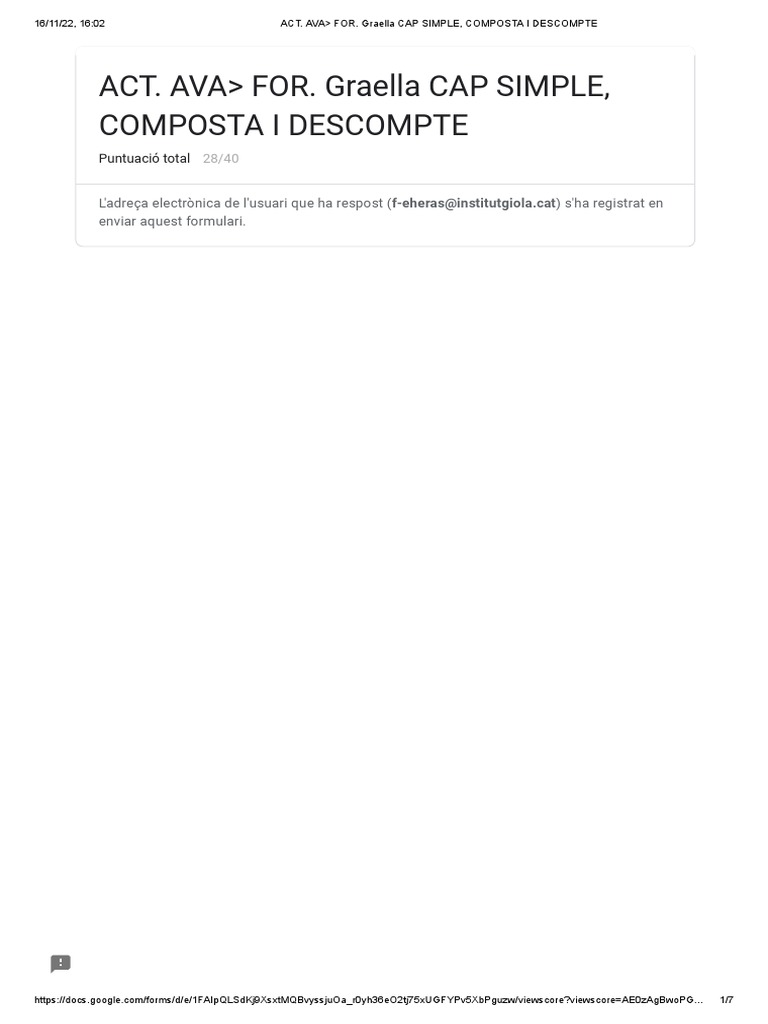 Graella Cap Simple, Composta I Descompte | PDF