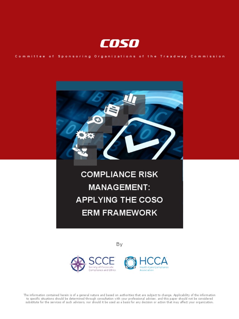 Compliance Risk Management Applying The Coso Erm Framework Pdf