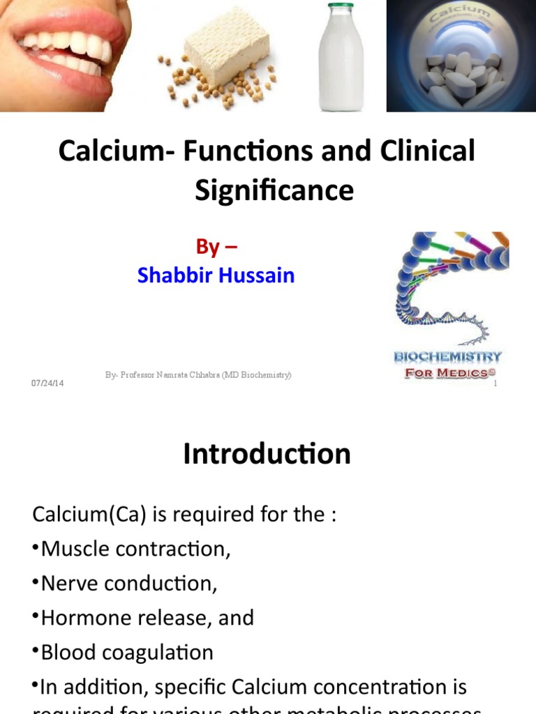 Calcium PPT BS | PDF | Calcium In Biology | Homeostasis