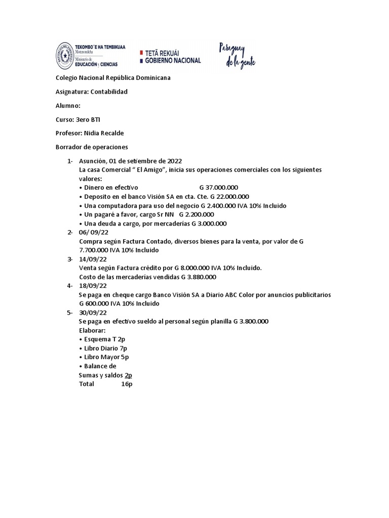 Prueba Contabilidad 1 | PDF