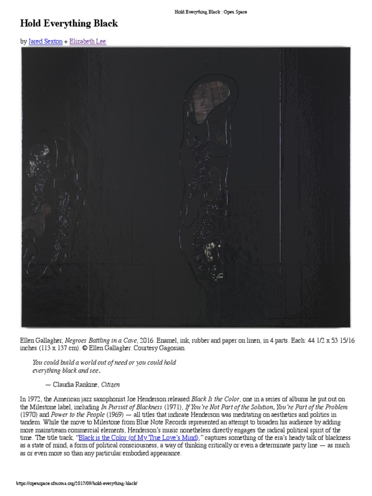 Hold Everything Black - Jared Sexton and Elizabeth Lee | PDF | Color