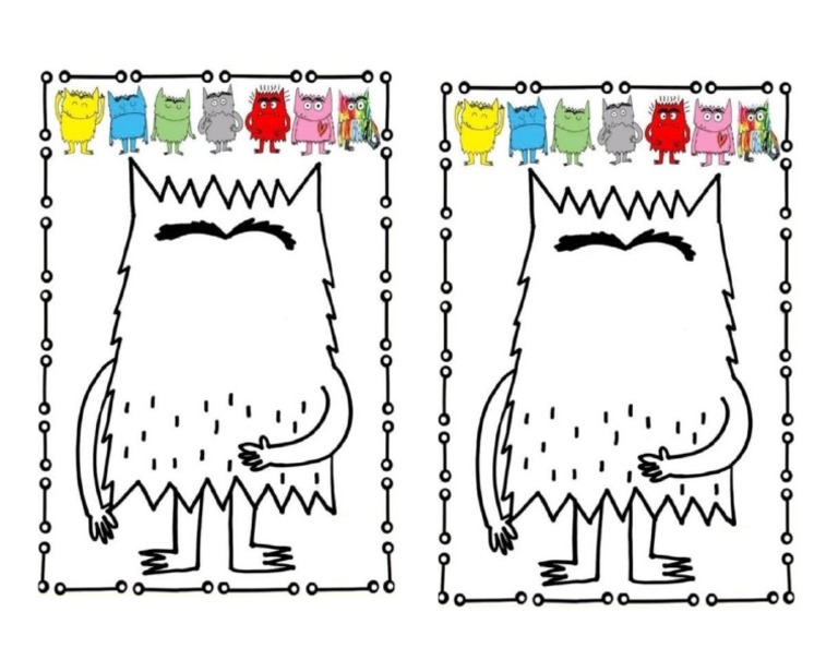 Monstruo de Colores Colorear | PDF