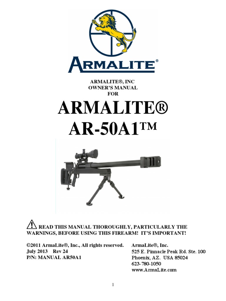 AR-50A1 | PDF | Gun Barrel | Rifle