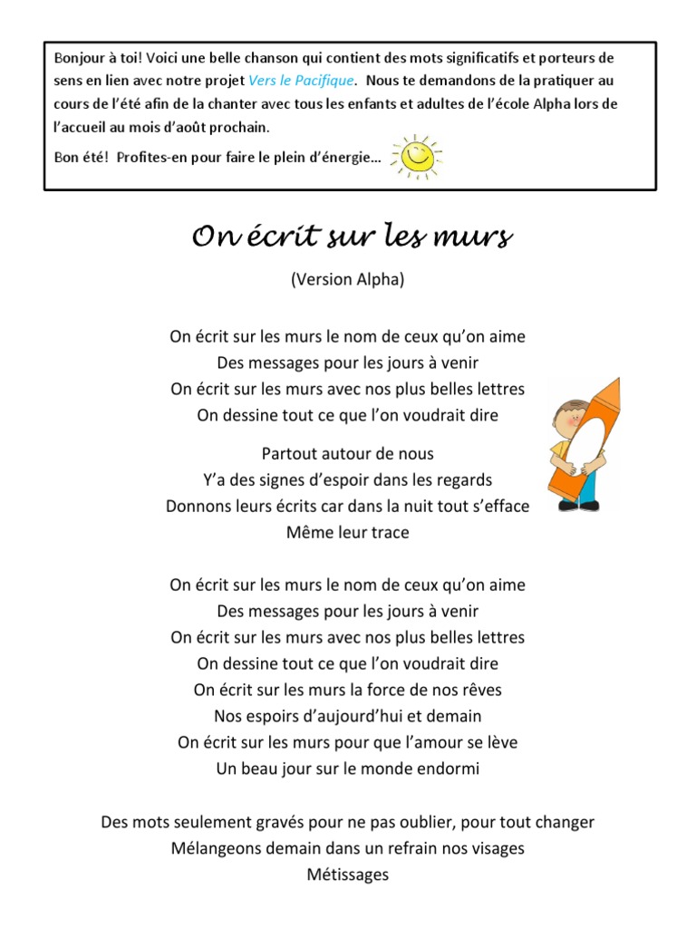 Parole Chanson 17 18 | PDF