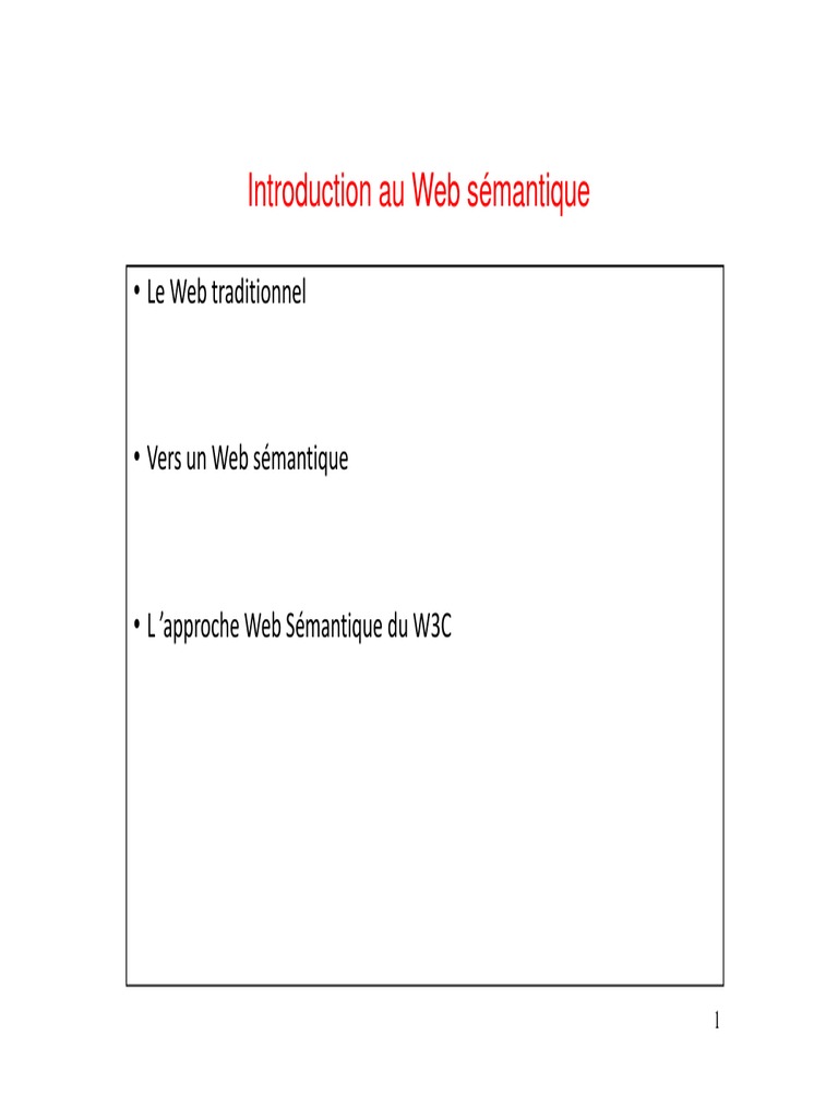 Cours Websem1 | PDF | Html | XML