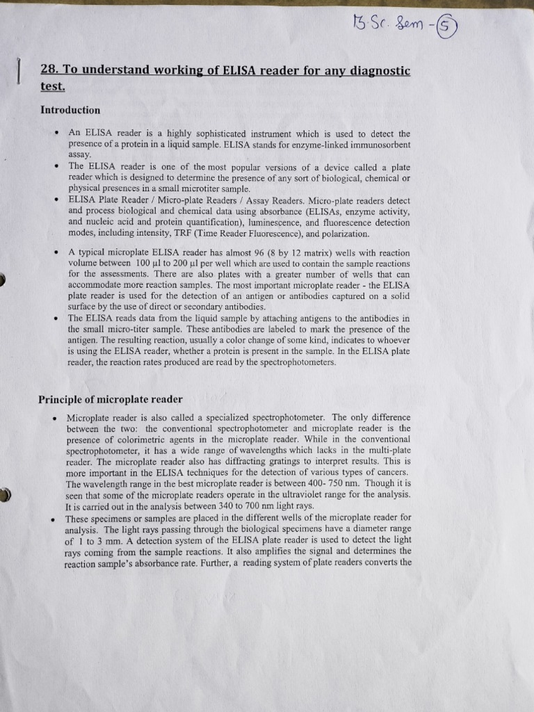 Demonstration Practical 5790 | PDF | Elisa | Chemistry