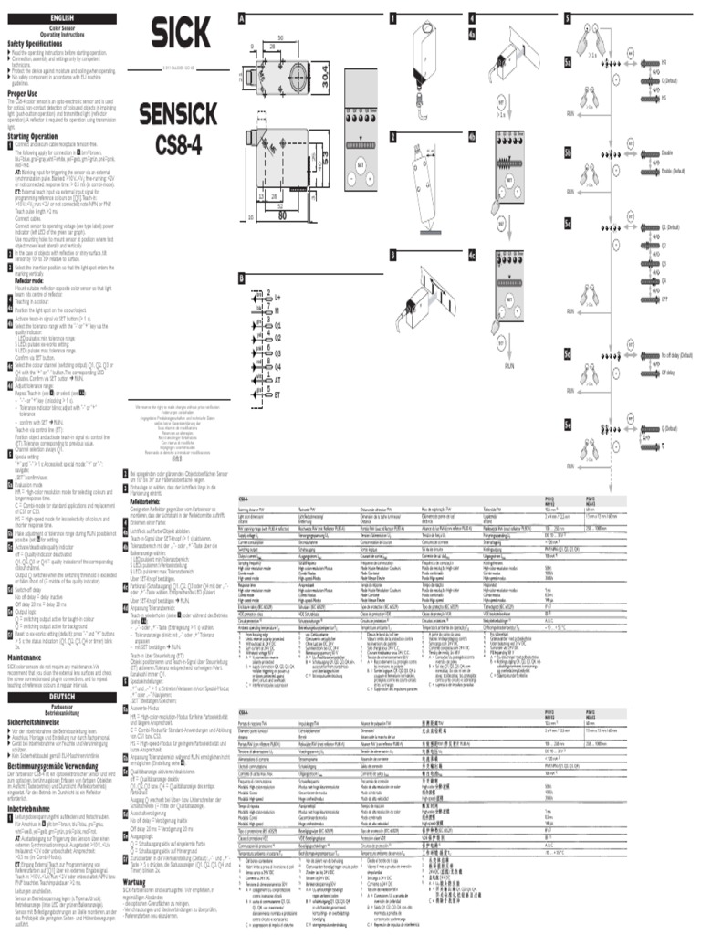 Sick Detector Colores Im0015189 | PDF | Electrical Engineering