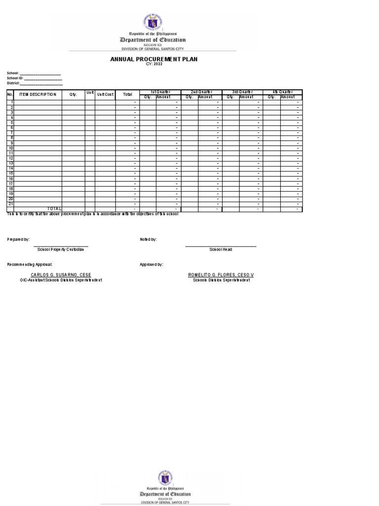 school-annual-procurement-plan-ash-pdf-office-equipment