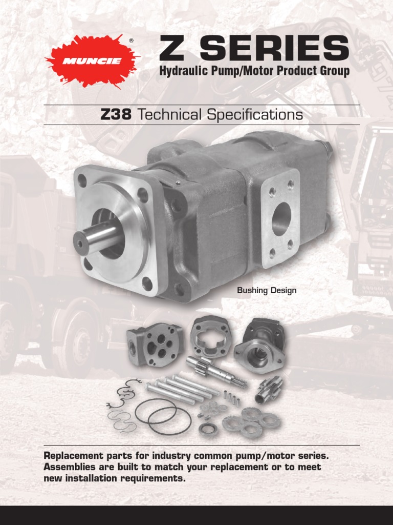 Z38 Hydraulic Pump/Motor Specs | PDF | Pump | Horsepower