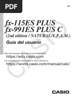 Manual de Usuario Casio FX-991EX (Español - 48 Páginas) | PDF | Calculadora | Ciencias de la ...