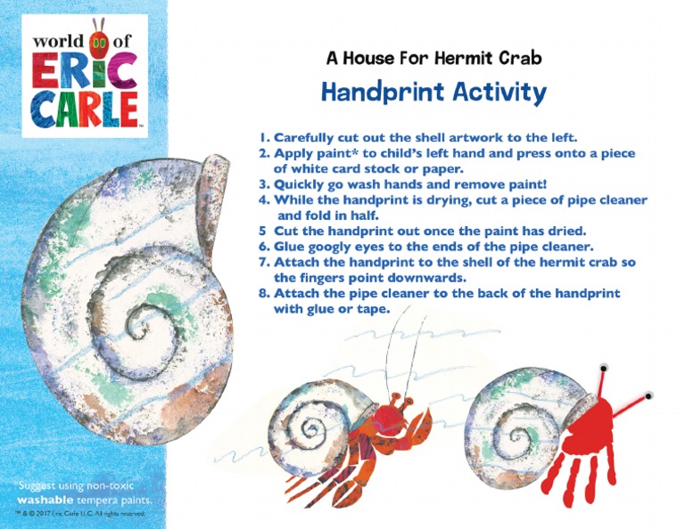 Hermit Crab Handprint Actvity | PDF