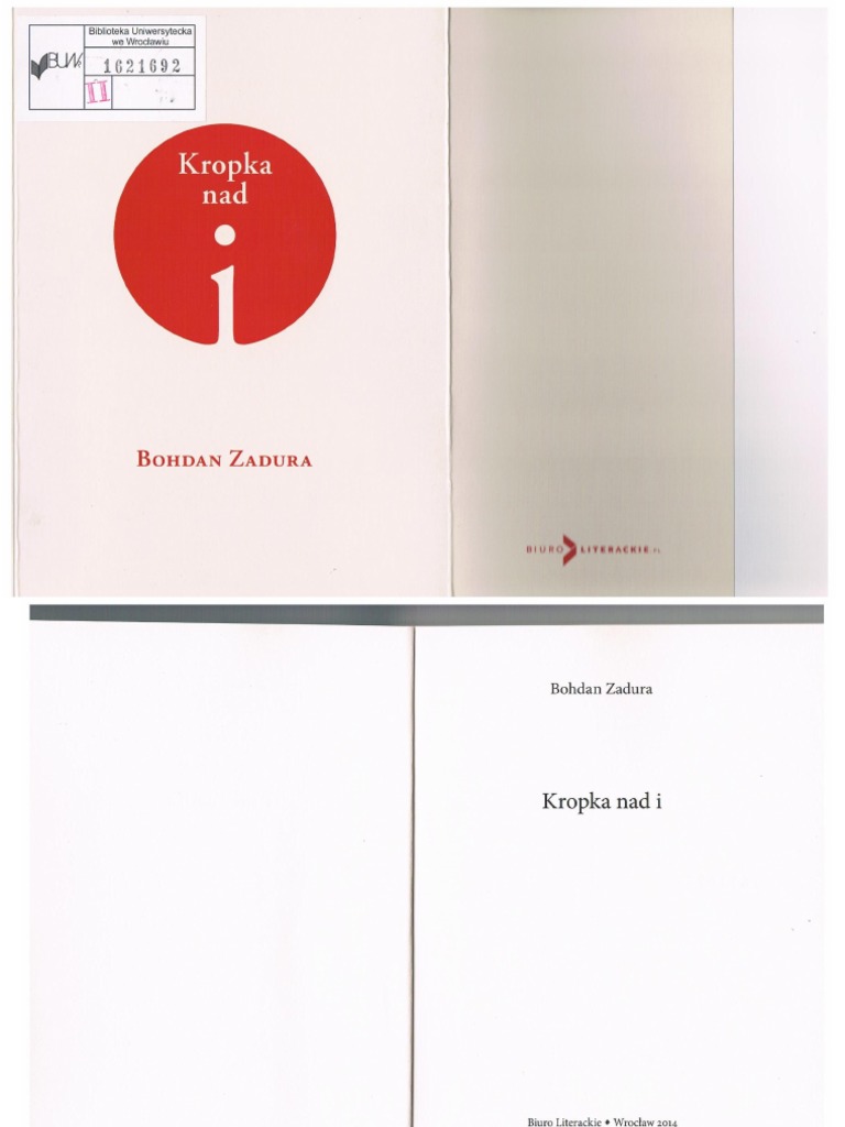 Bohdan Zadura - Kropka Nad I | PDF