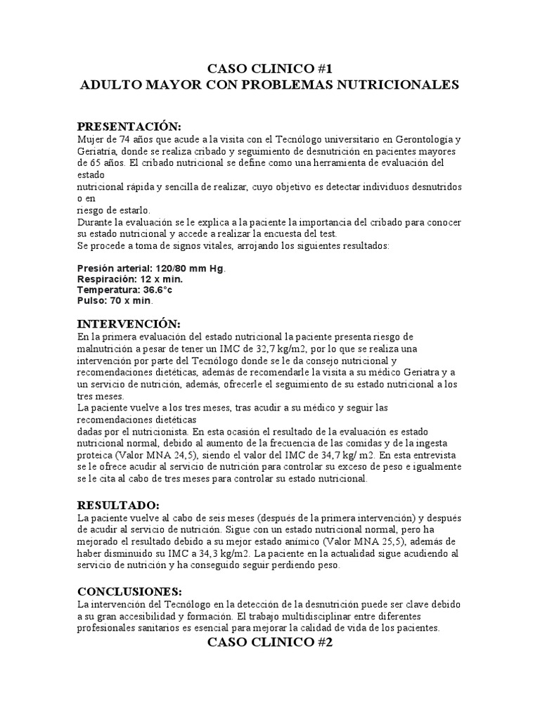 Caso Clinicos Adultos Mayores | PDF