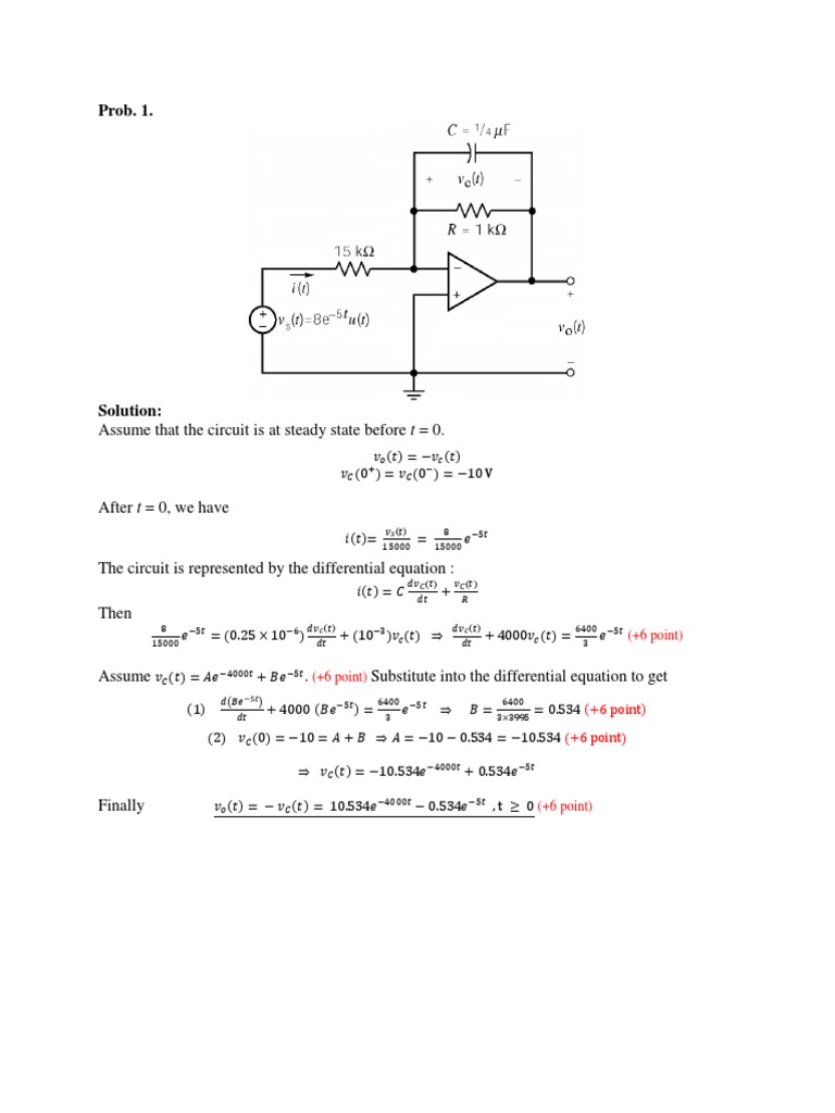 EE201 Final Solution | PDF | Electrical Network | Inductor