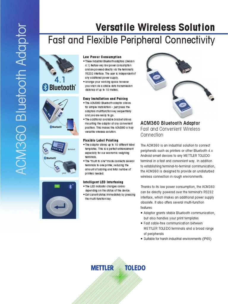 ACM360 Datasheet en | PDF | Bluetooth | Wireless