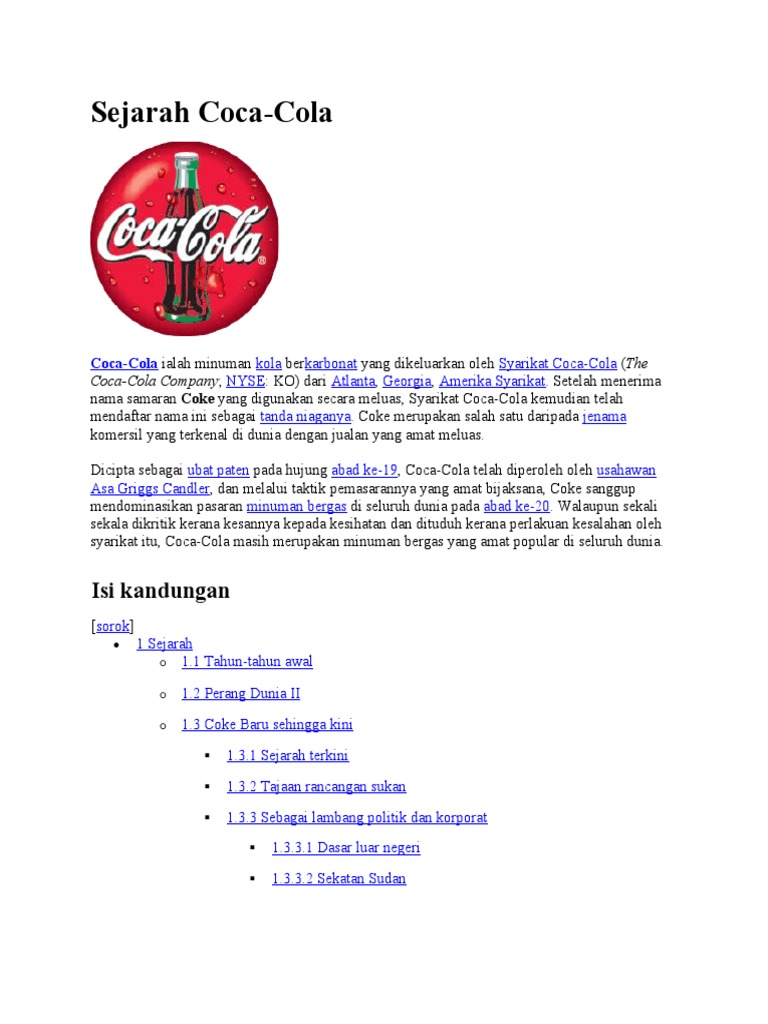 Sejarah Coca | PDF