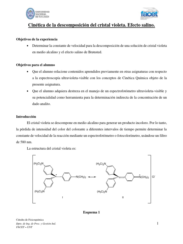 TP4 Cinética de La Descomposición Del Cristal Violeta (Final ...