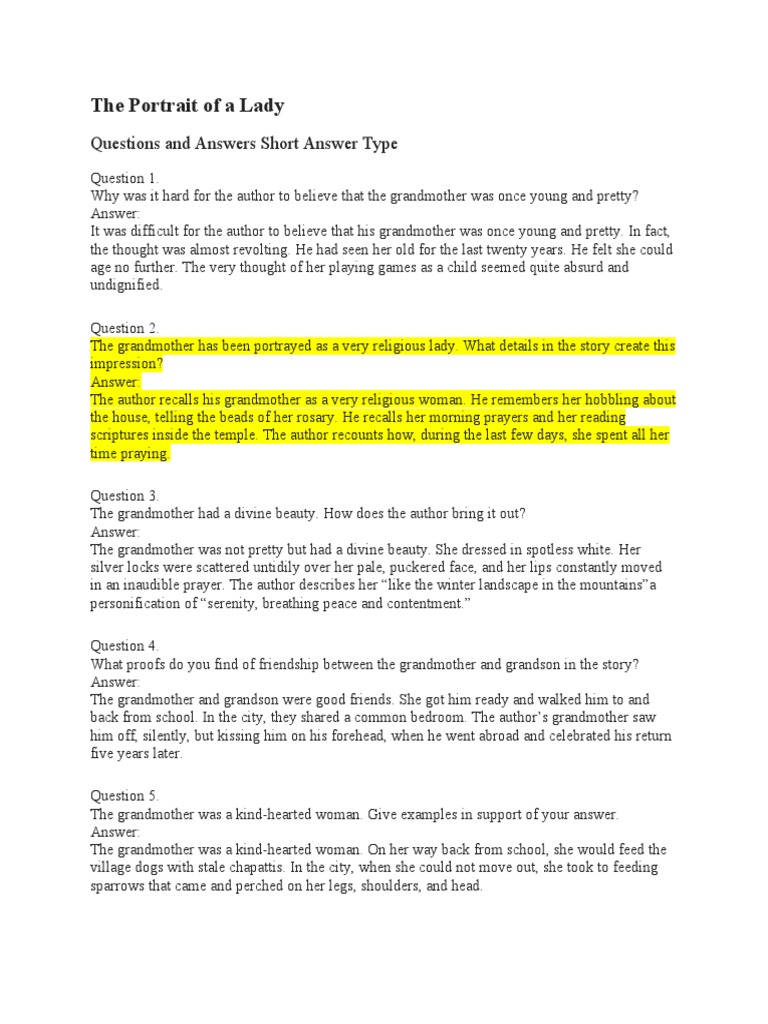 Portrait of A Lady | PDF | Prayer