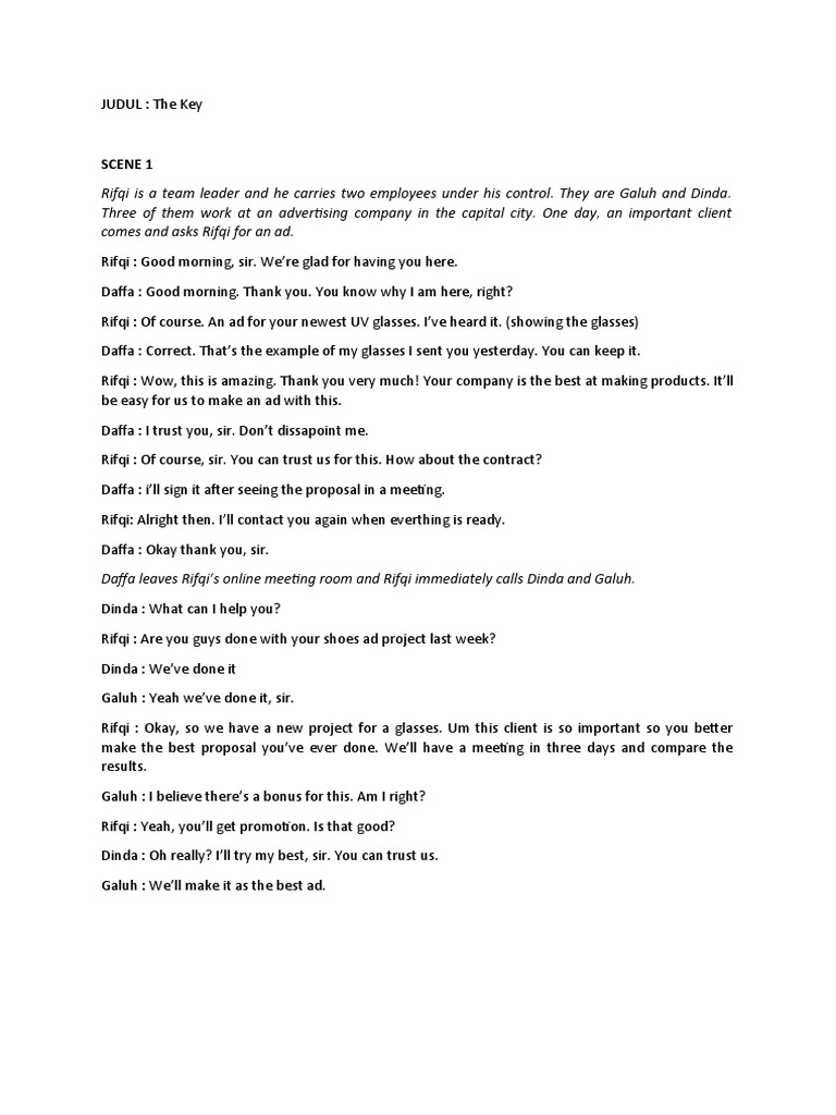 English Final Script Pdf