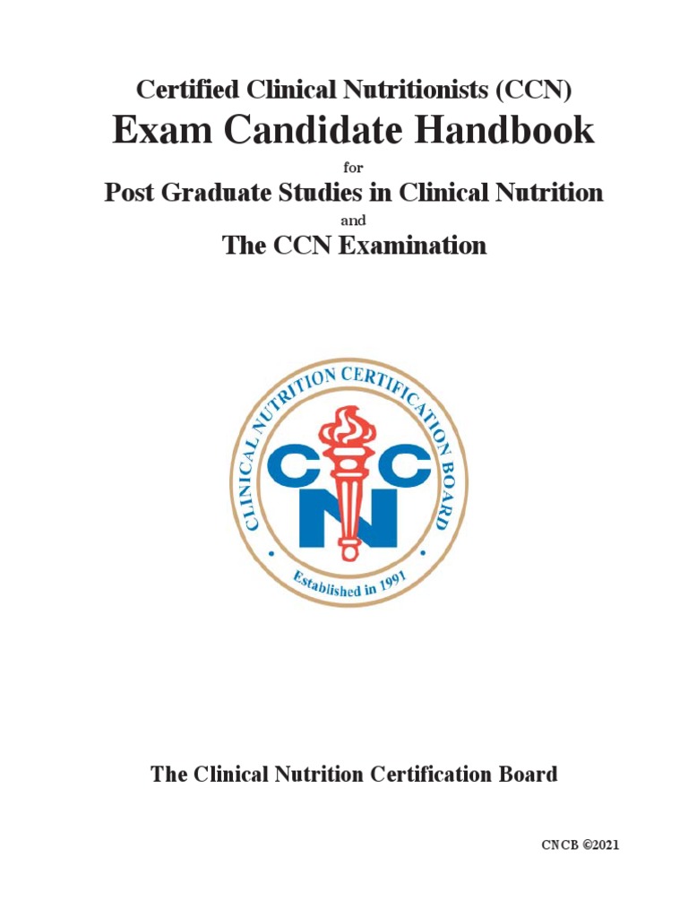 2021 CCNExamCandidateHandbook Chisholp Place | PDF | Nutrition | Diet ...