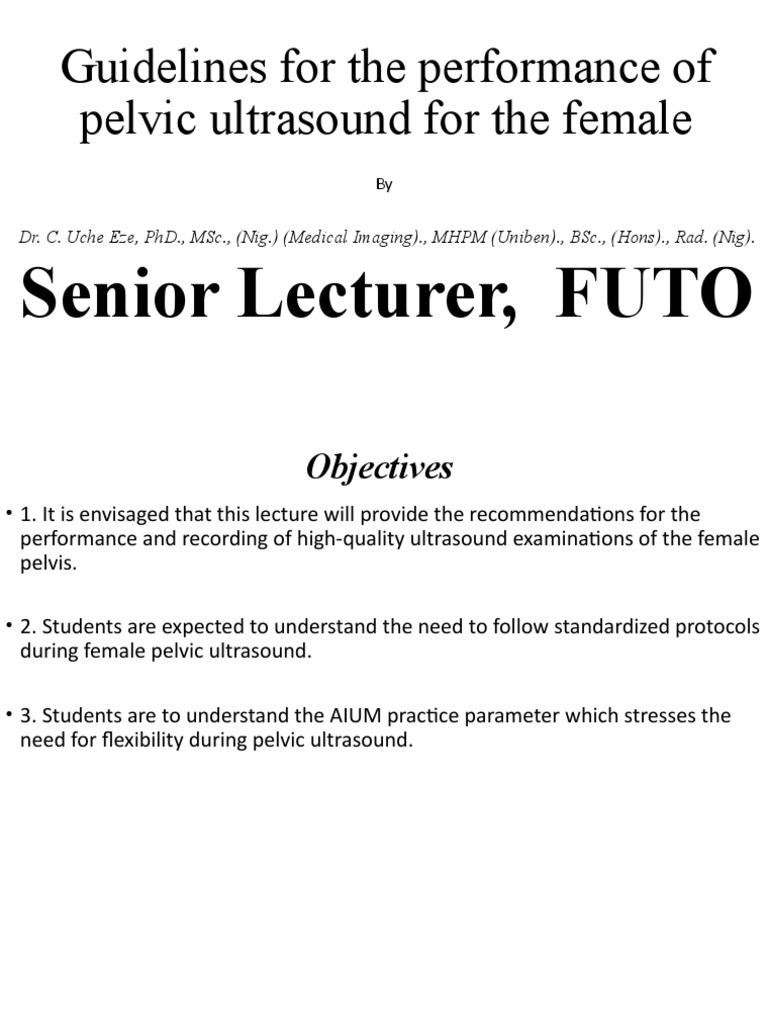 Guidelines For The Performance of Pelvic Ultrasound For | PDF | Medical ... Guidelines For The Performance of Pelvic Ultrasound For | PDF | Medical ...