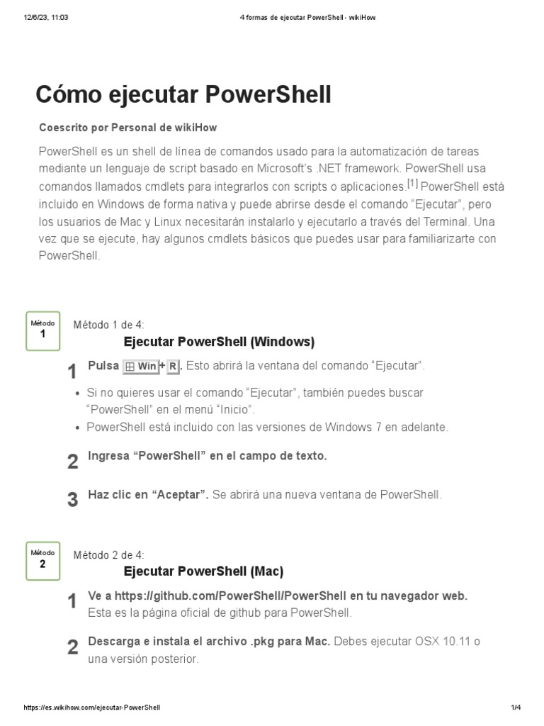4 Formas de Ejecutar PowerShell | PDF | Interfaz de línea de comando ... 4 Formas de Ejecutar PowerShell | PDF | Interfaz de línea de comando ...