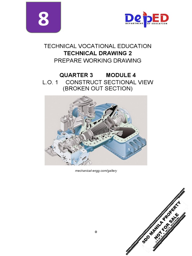 Technical Drawing Module: Sectional Views | PDF | Drawing | Technical ...