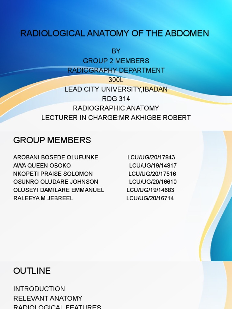 Radiological Anatomy of The Abdomen | PDF