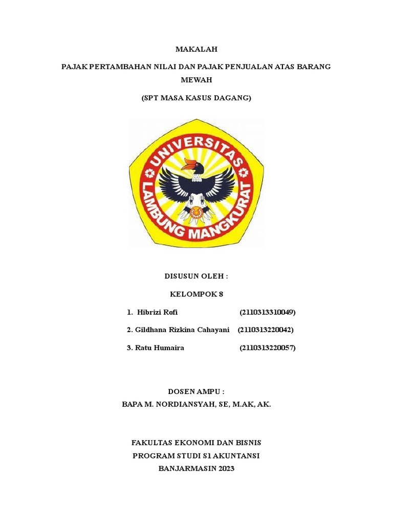 MAKALAH PPN & PPNBM SPT Masa | PDF | Hukum