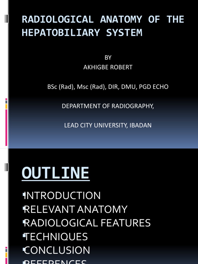Radiological Anatomy of The Hepatobiliary System-1 | PDF | Liver | Gallbladder