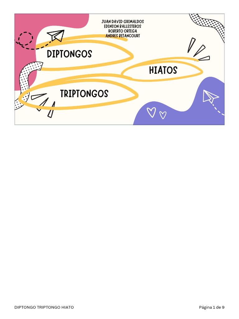 Diptongo Triptongo Hiato | PDF | Vocal | Fonética