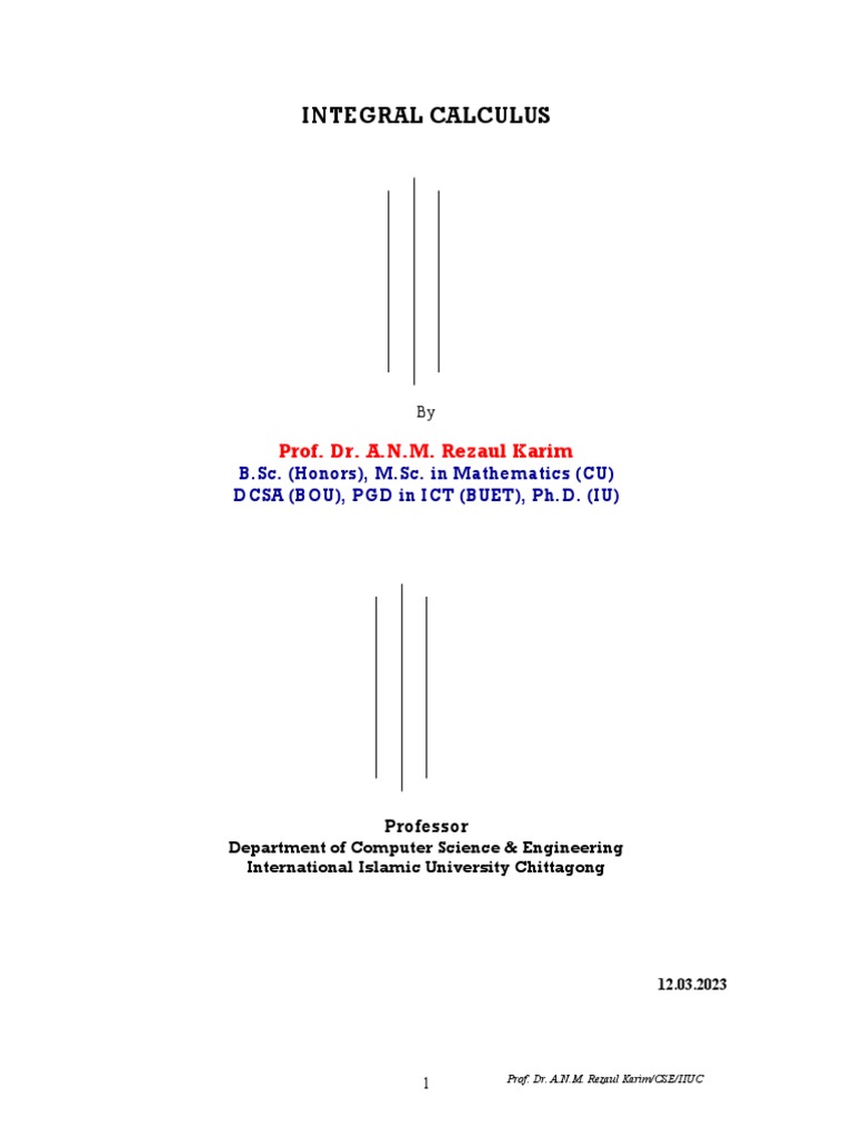 Lecture Sheet 1 | PDF | Integral | Mathematical Analysis