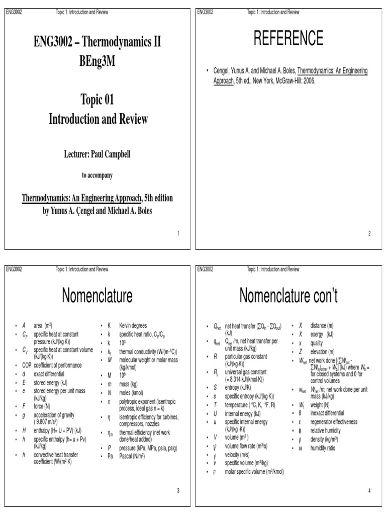 Eng3002 T01 | PDF | Heat | Thermodynamic Equilibrium