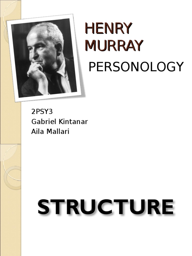 Murray Report TOP | Download Free PDF | Personality Psychology | Id
