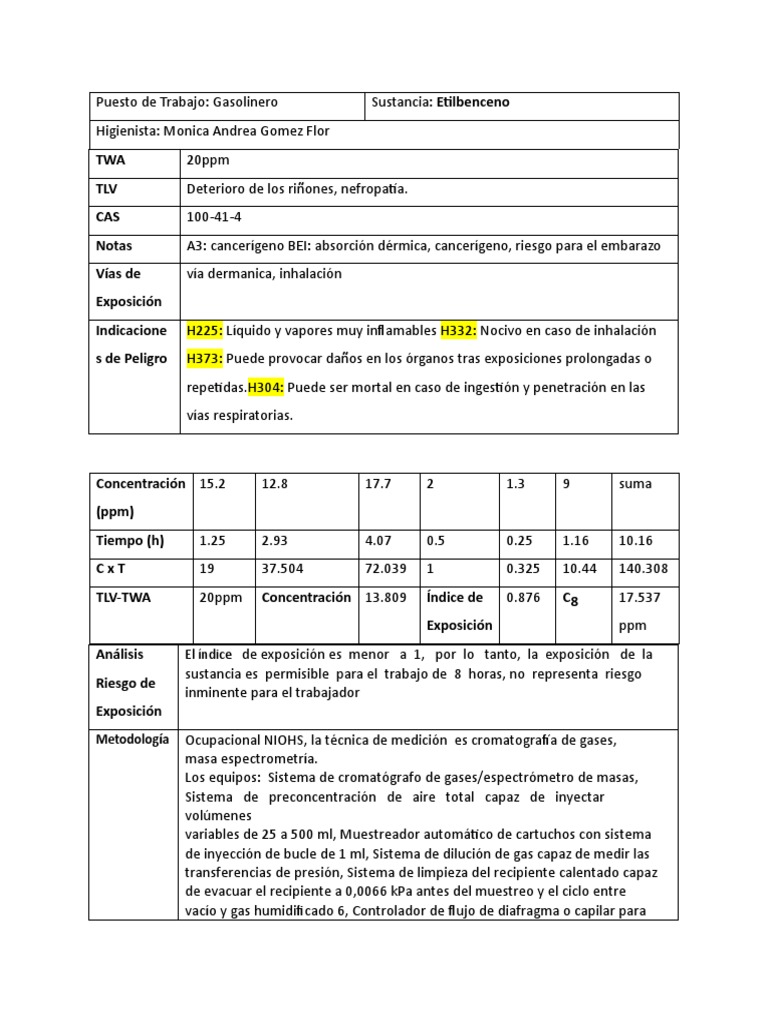 Actividad 2 Gasolinera La Mortera | PDF | Cromatografía de gases | Química