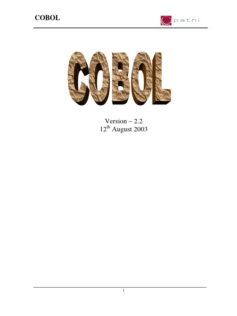 COBOL Programming Guide Overview | PDF | Byte | Computer Program