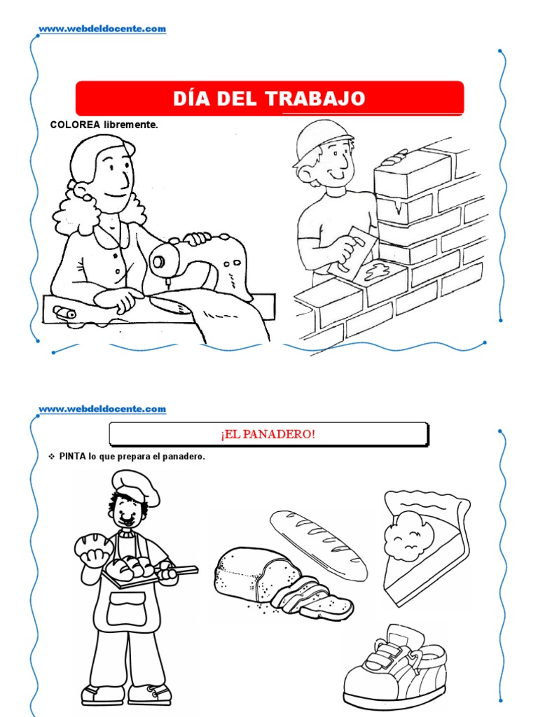 Día Del Trabajo para Niños de 4 Años | PDF