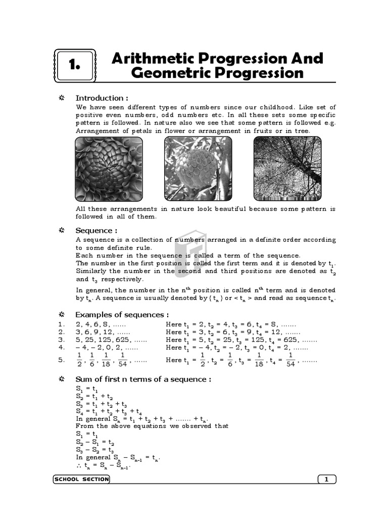 Arithmetic Progression and Geometric Progression (PDFDrive) | PDF | Numbers | Mathematical Concepts