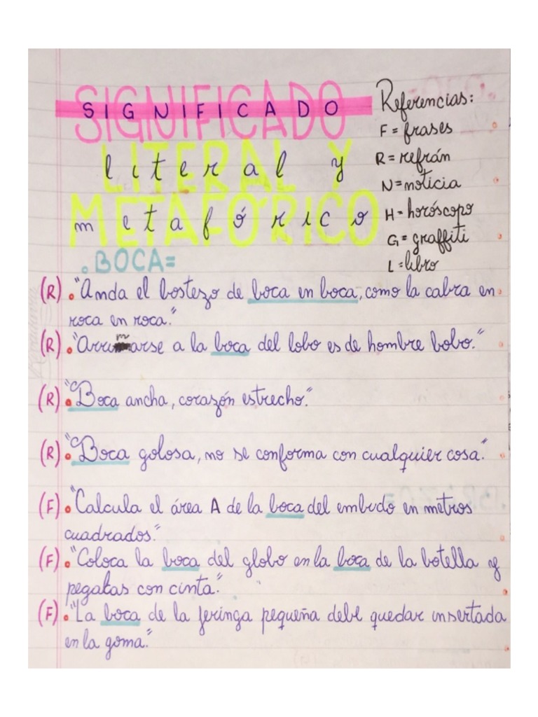 Sentido Metafórico y Literal - SF | PDF