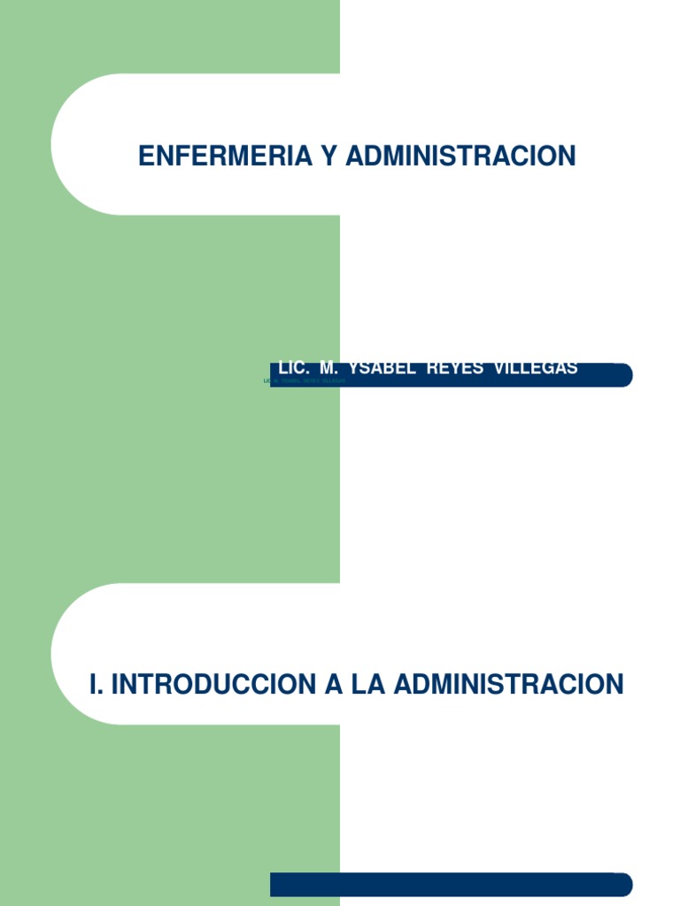 1 Introduccion Enfermeria y Administraci | PDF