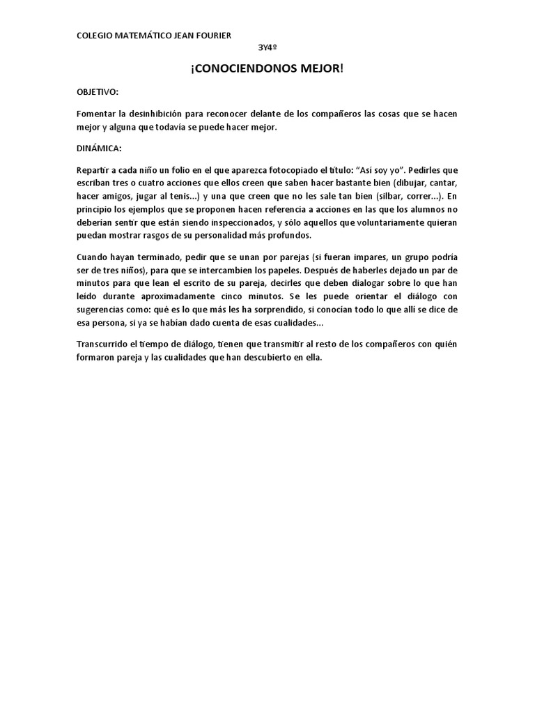 Conociendonos Mejor Pdf