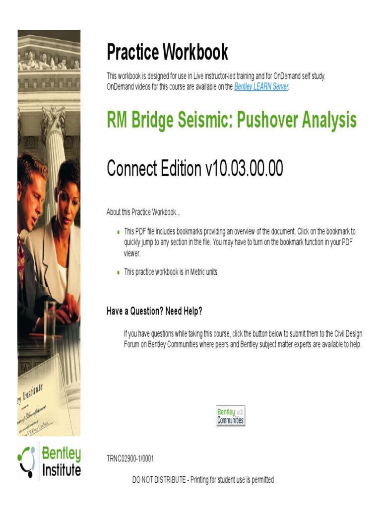 RM Bridge Seismic Analysis Pushover Analysis TRNC02900-1-0001 | PDF