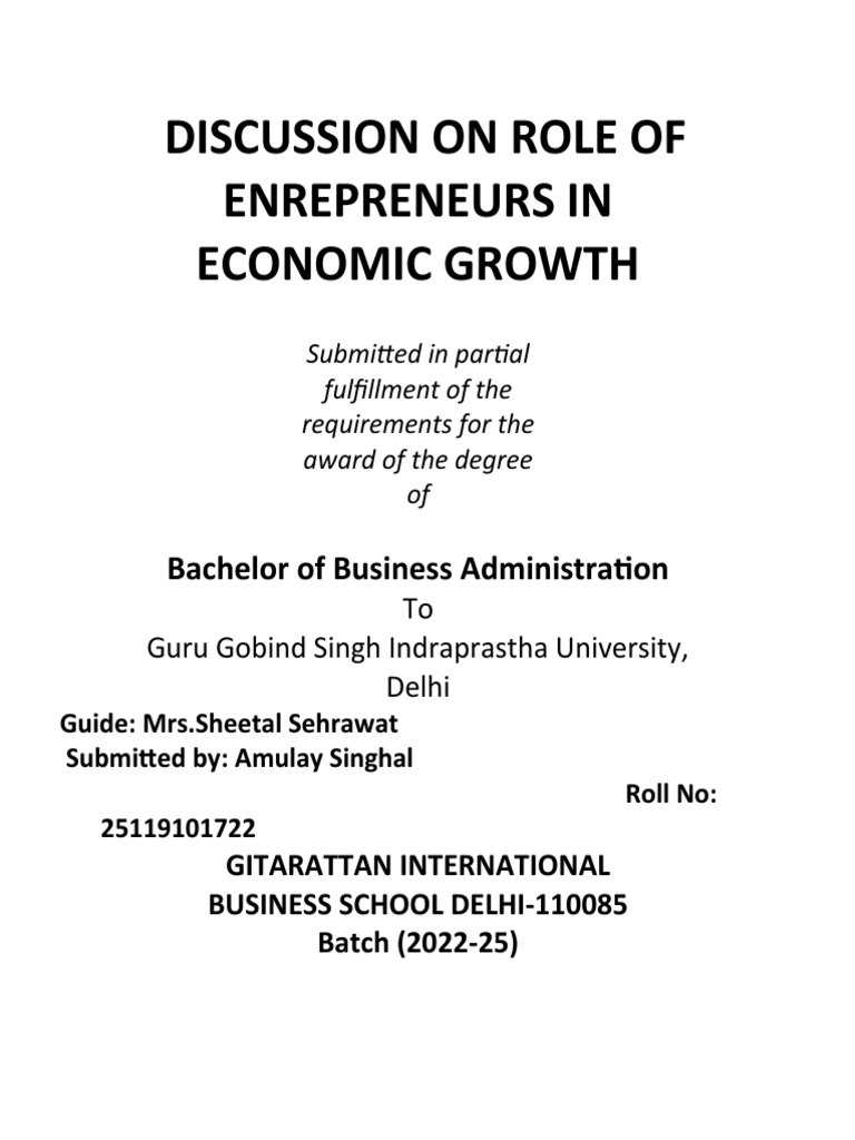 Minor Project Bba Sem 2 | PDF | Entrepreneurship | Business