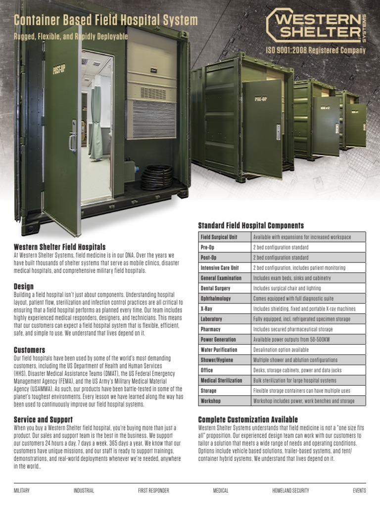 Container Based Field Hospital | PDF | Hospital | Surgery