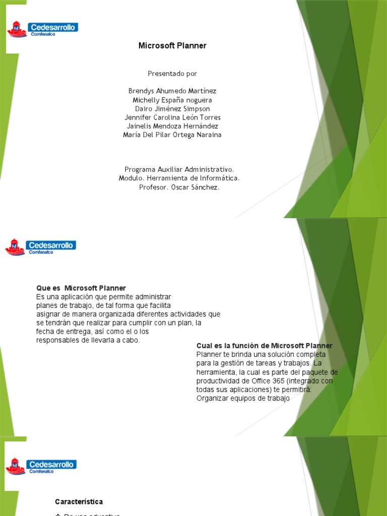 Presentacion Planner | PDF | Software de la aplicacion | Microsoft Office